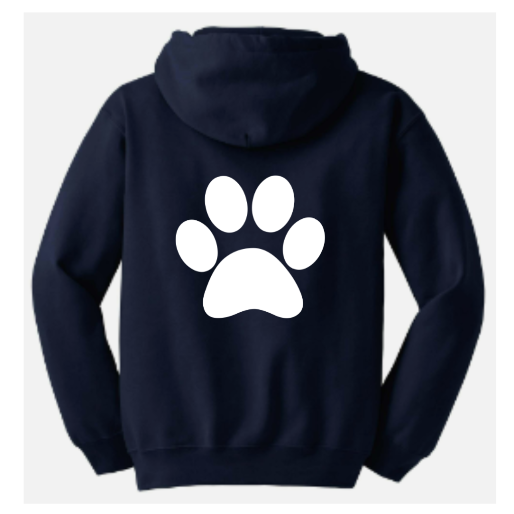 Navy Full Zip Logo Hoodie | PAWS New England